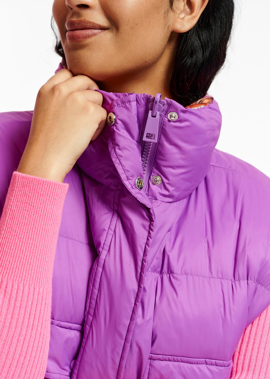 Else Sleeveless Puffer Jacket (Purple) – Who Boutique